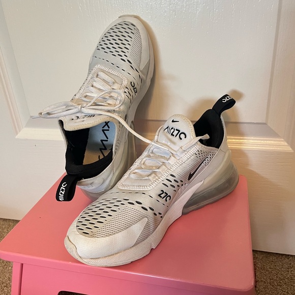 Nike | Shoes | Nike Air Max 27 White And Black Sneakers | Poshmark